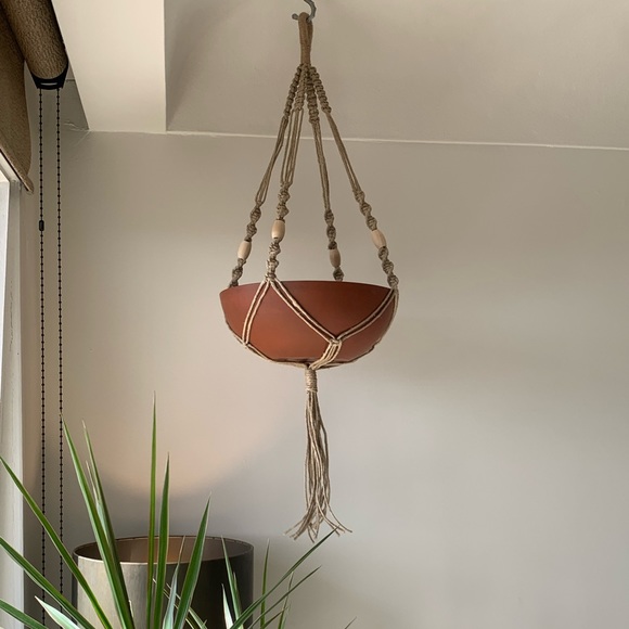 Accents | Hemp Macrame Plant Hanger Handmade | Poshmark